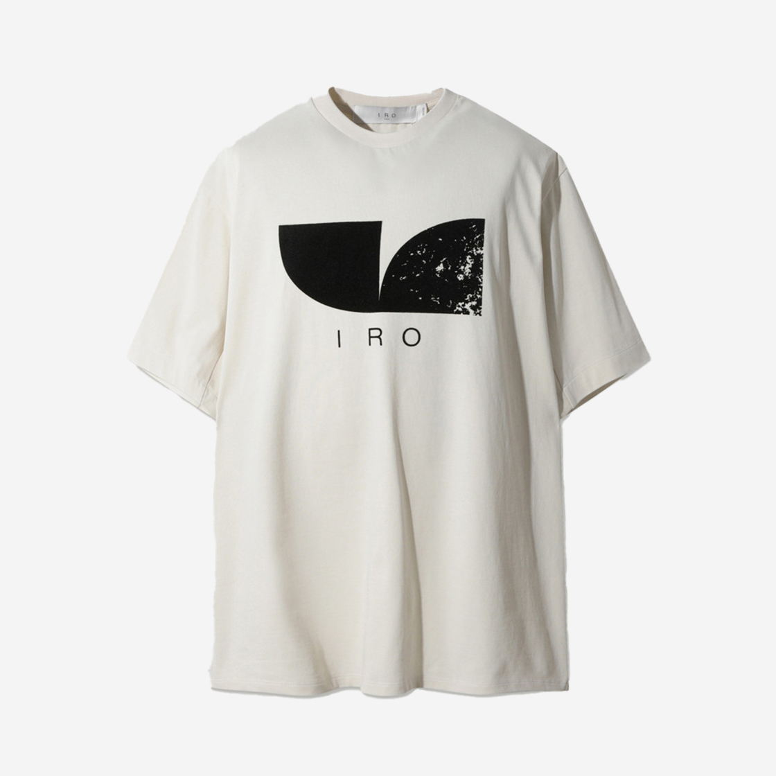 이로 마들린 로고 배색 세미오버 코튼 티셔츠 화이트 | Iro | KREAM