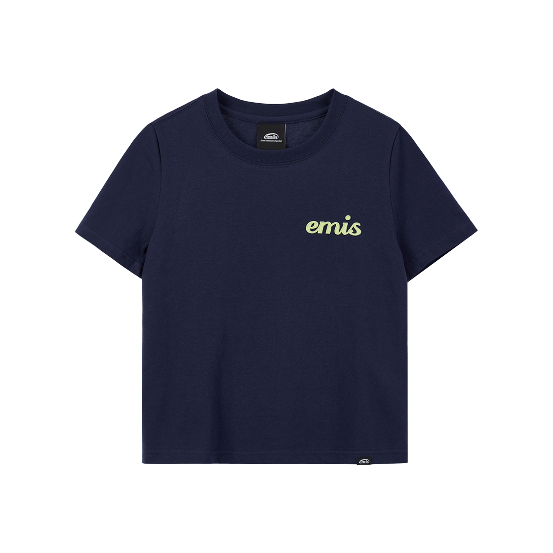 (W) 이미스 아플리케 티셔츠 네이비 | Emis | KREAM