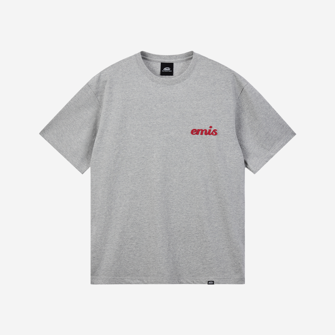 (W) 이미스 아플리케 티셔츠 멜란지 그레이 | Emis | KREAM