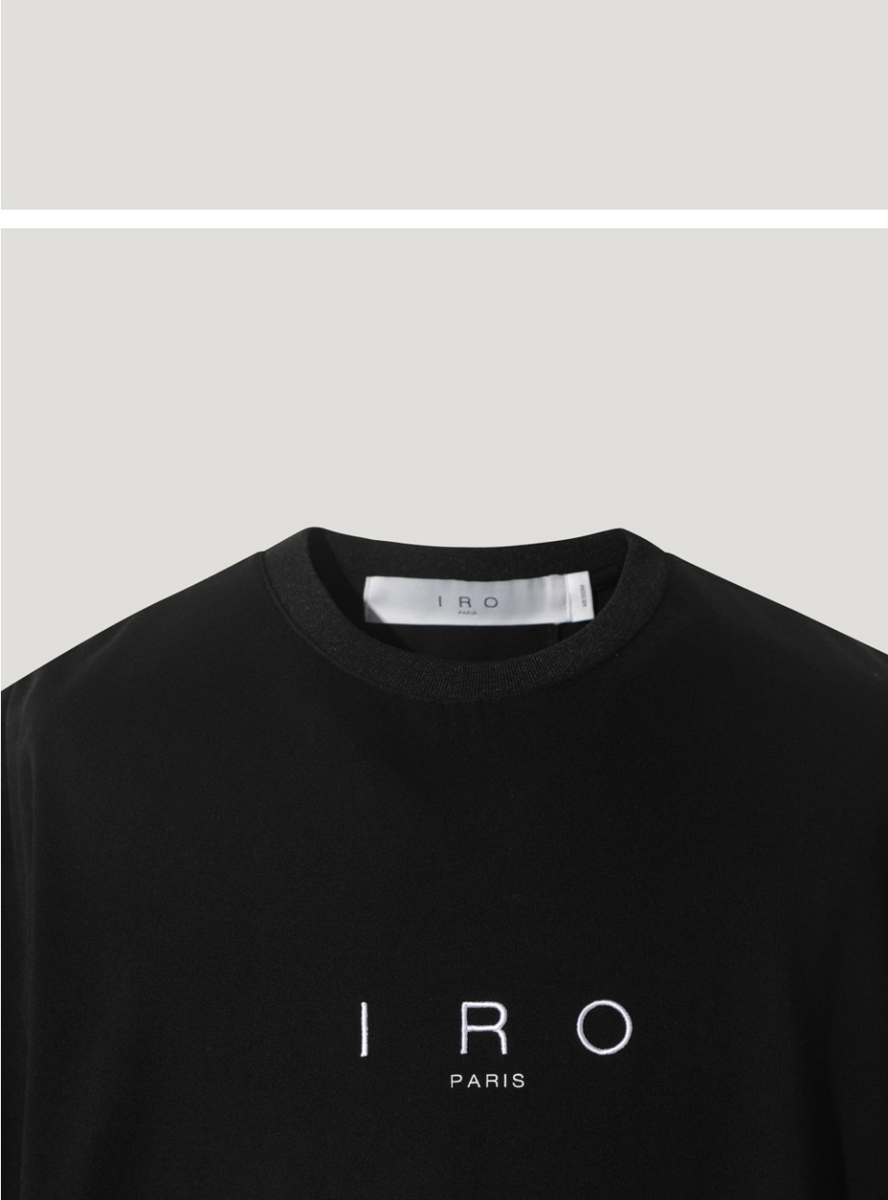이로 에센셜 로고 자수 피그다잉 티셔츠 블랙 | Iro | KREAM