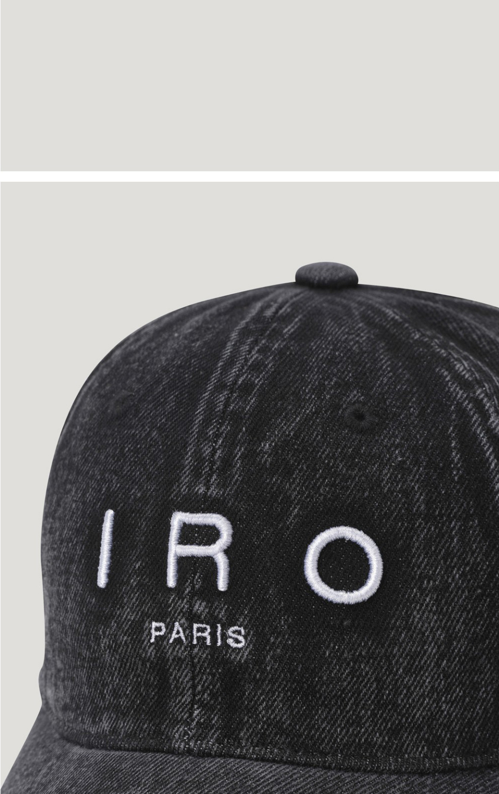 이로 트로이 이로 로고 데님 볼캡 블랙 | Iro | KREAM