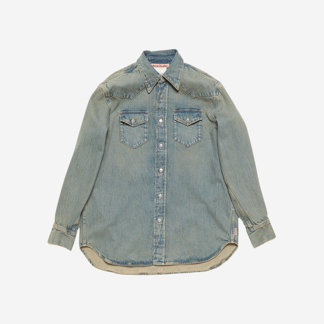 (W) 아크네 스튜디오 데님 셔츠 릴랙스드 핏 블루 베이지 | Acne Studios | KREAM