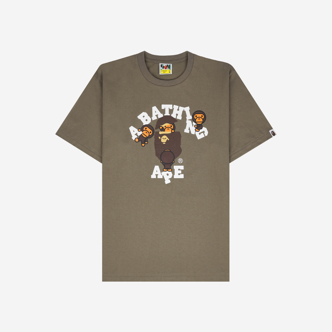 베이프 컬리지 마일로 티셔츠 브라운 | BAPE | KREAM