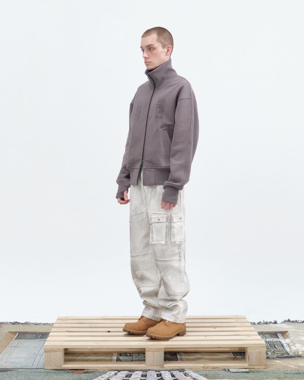 에크라손 싹얀집업 그레이 | ECRZN | KREAM