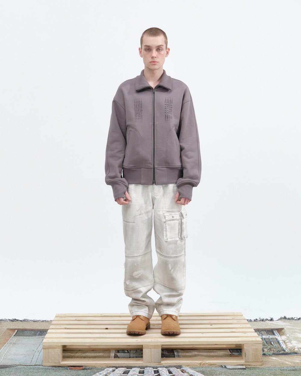 에크라손 싹얀집업 그레이 | ECRZN | KREAM