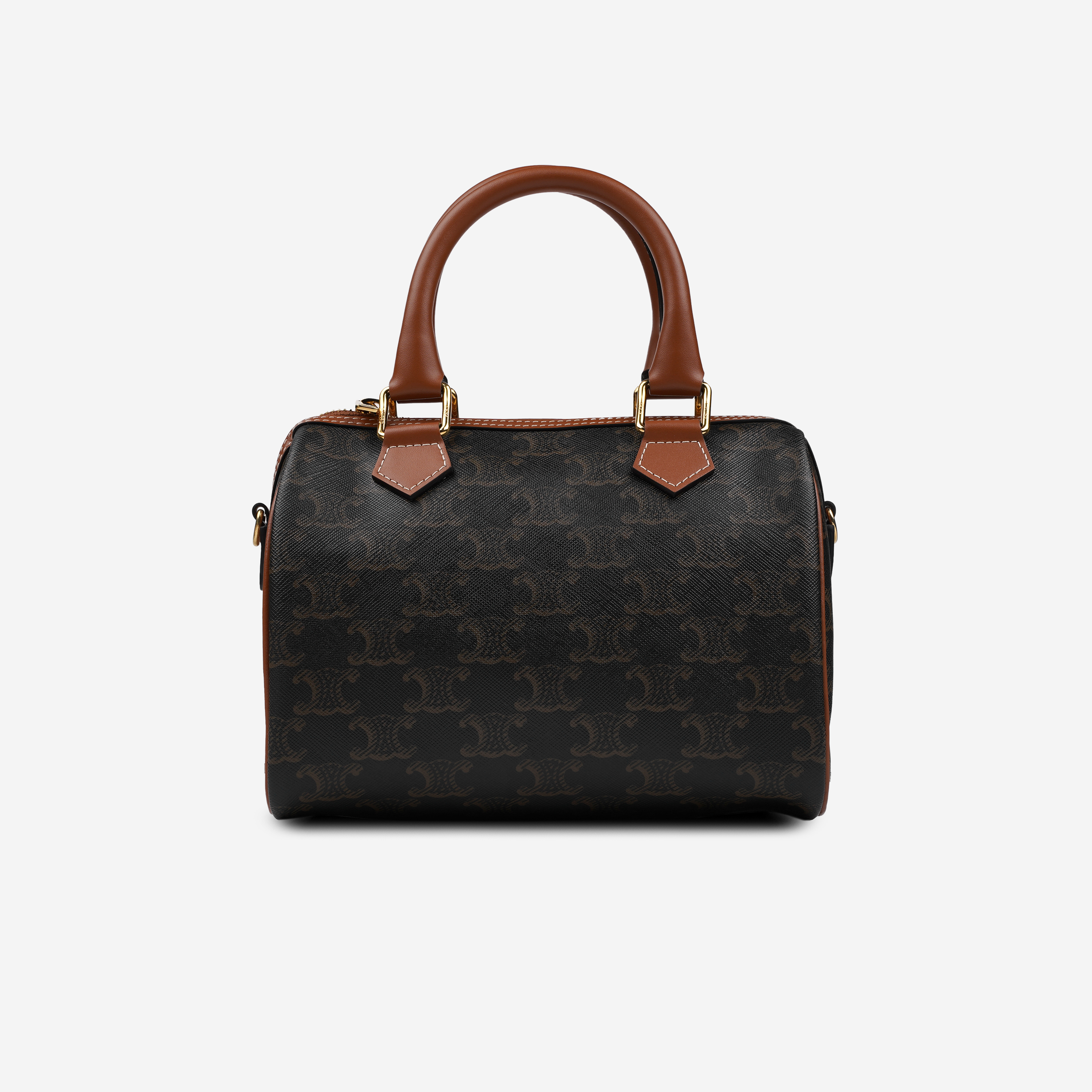 셀린느 스몰 보스턴 퀴르 트리옹프 트리옹프 캔버스 카프스킨 탄 | KREAM