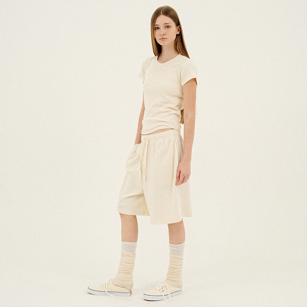 엘엘엘 디자인 스튜디오 포인트텔 베이비 탑 빈티지 베이지 | LLLDESIGNSTUDIO | KREAM