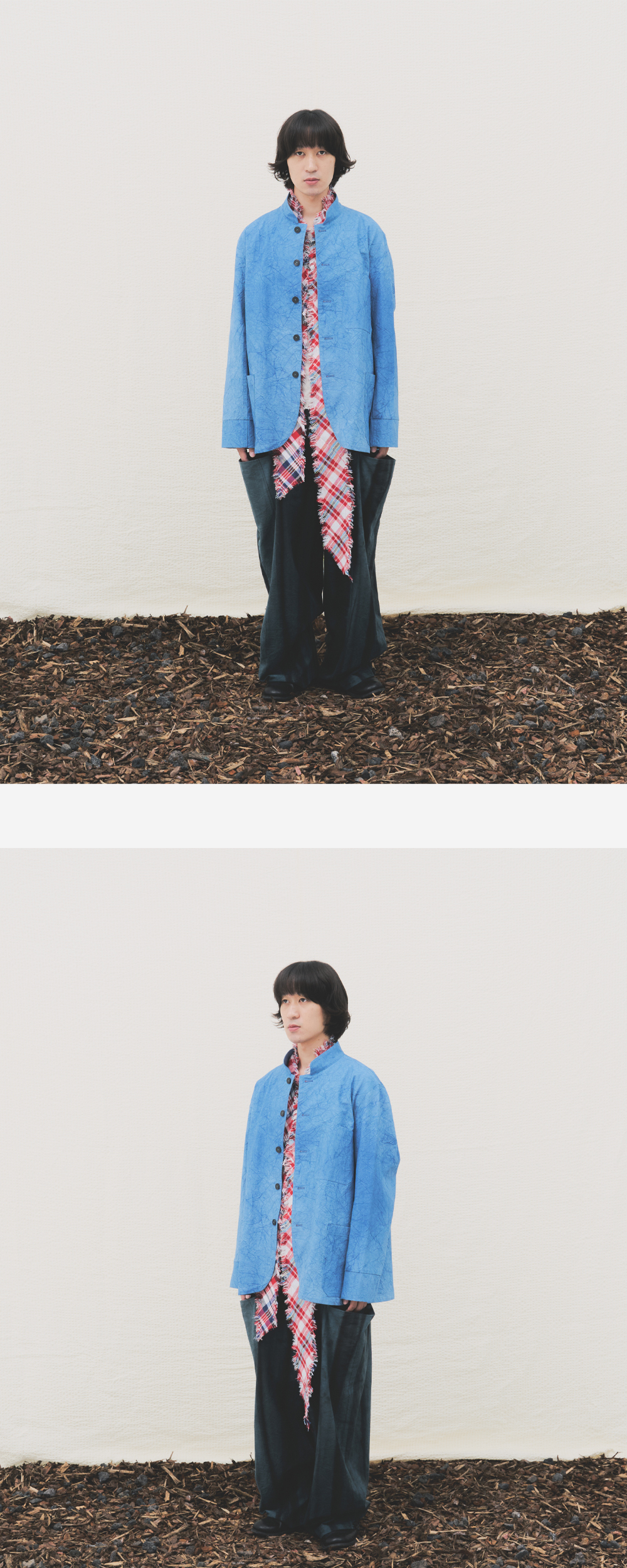 자고류 내추럴 다잉 워크자켓 인디고 | Jagoryu | KREAM