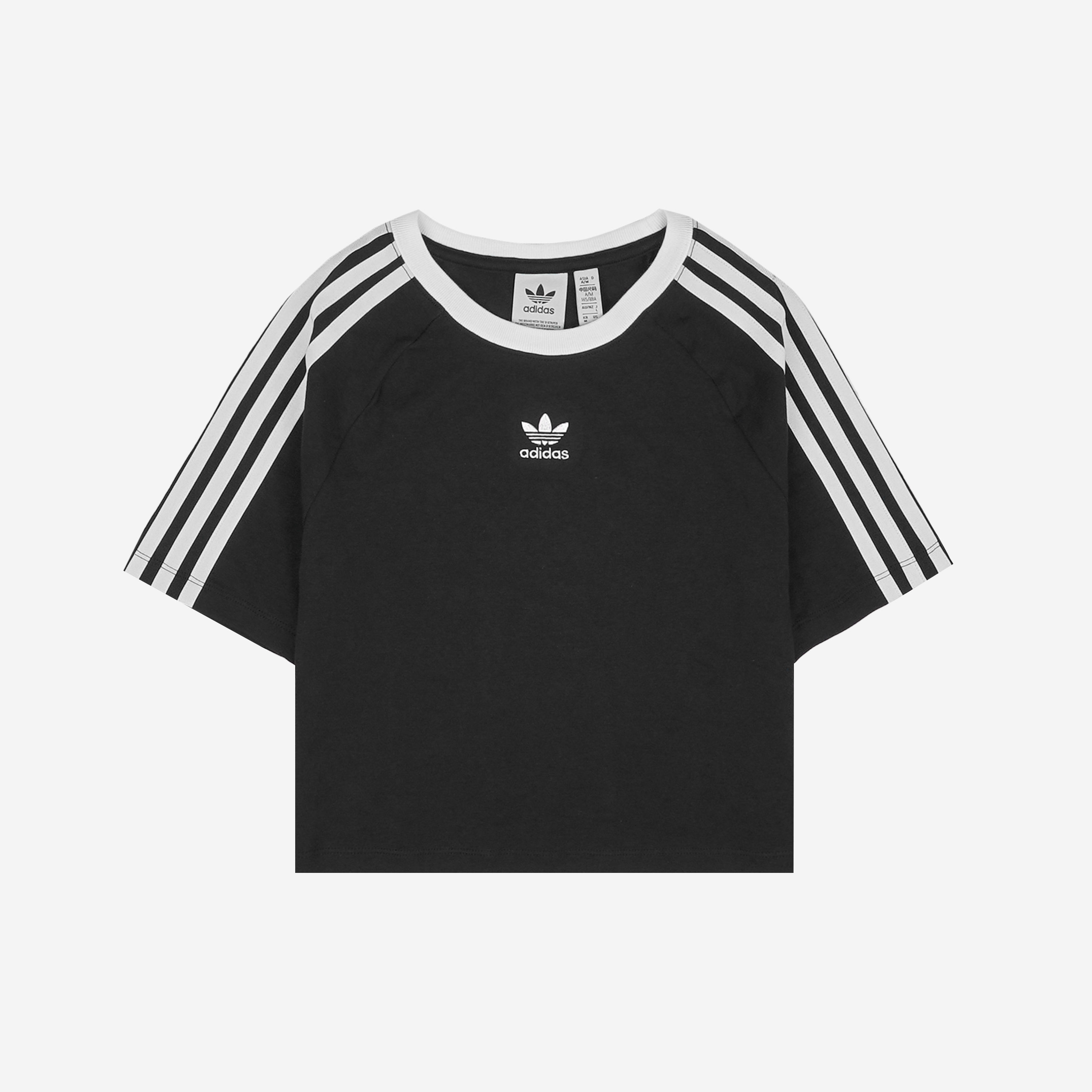 (W) 아디다스 3S 베이비 티셔츠 블랙 - KR 사이즈 | KREAM