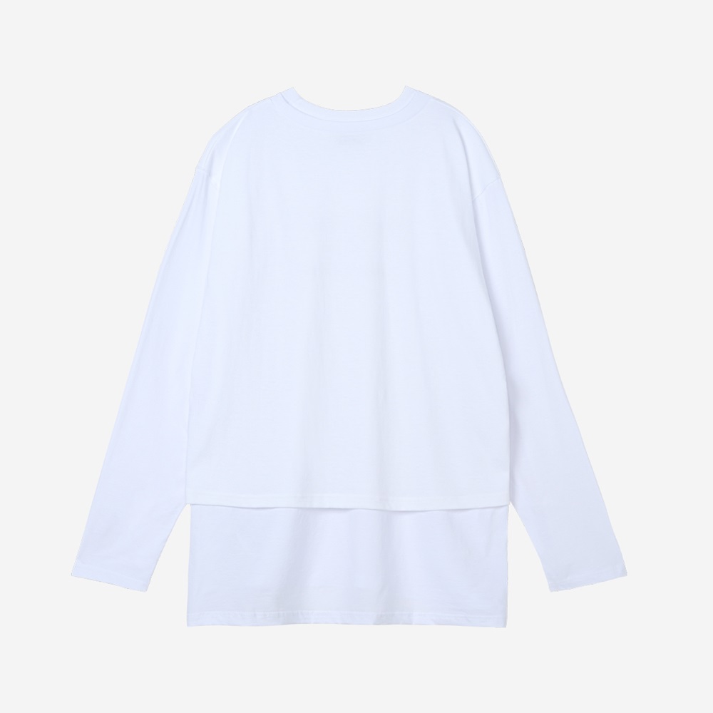 에크라손 이중넥 롱슬리브 화이트 | ECRZN | KREAM