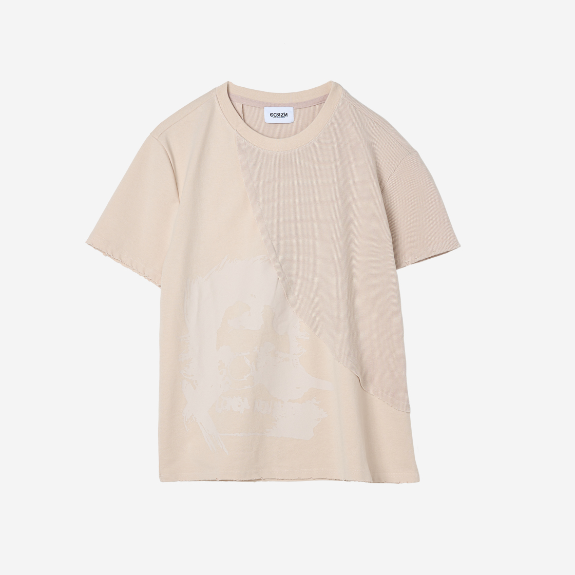 에크라손 슬림핏 배색티셔츠 베이지 | ECRZN | KREAM