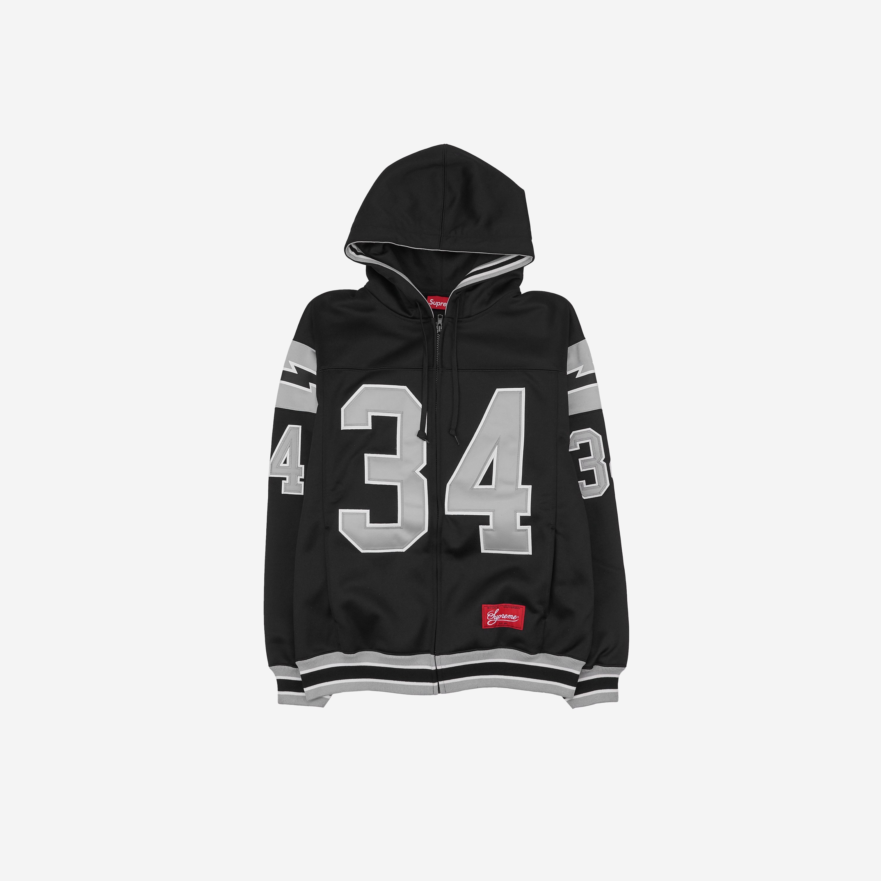슈프림 풋볼 집업 후드 스웨트셔츠 블랙 - 24SS | KREAM