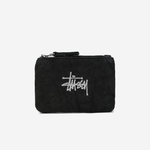 스투시 캔버스 코인 파우치 워시드 블랙 | Stussy | KREAM