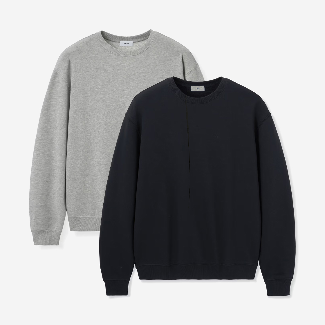 티엔지티 세미오버핏 2pack 에센셜 맨투맨 | TNGT | KREAM