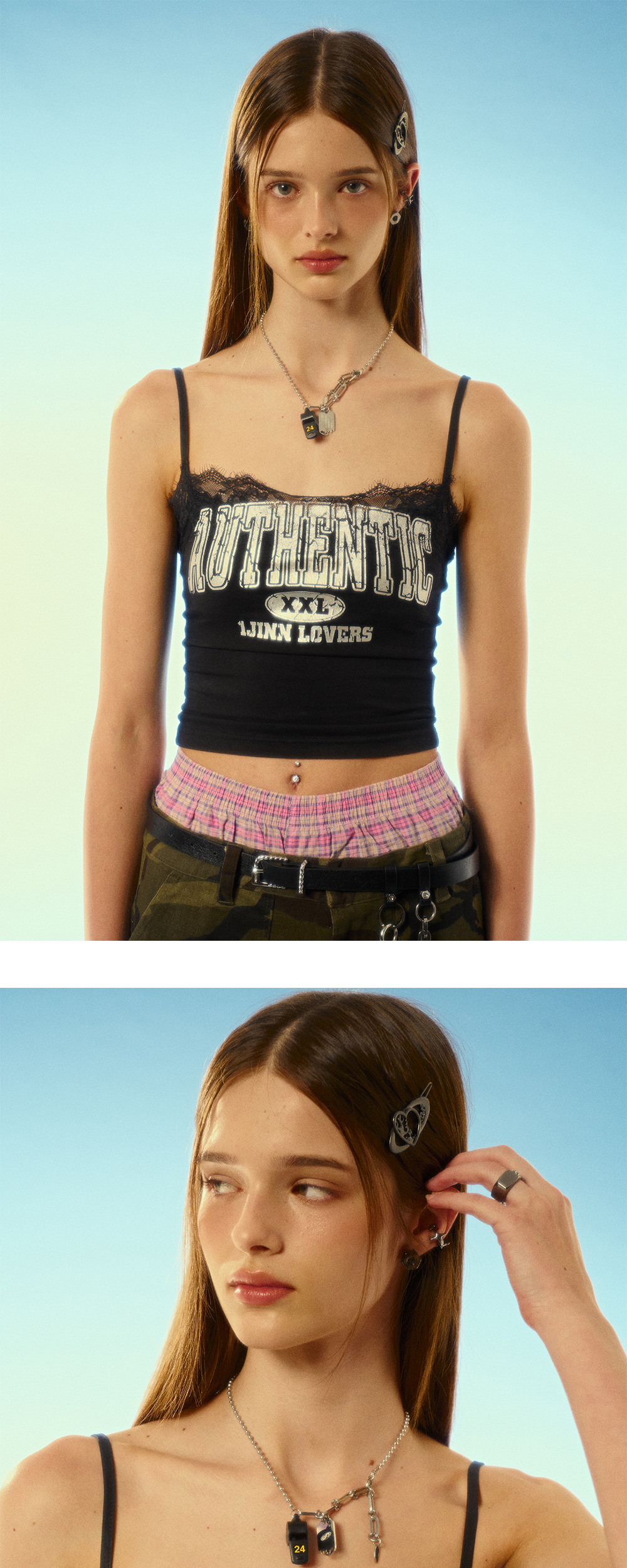 센티멍 넘버 484 하트 얼스 에스티엠 헤어 핀 블랙 | SENTIMENTS | KREAM