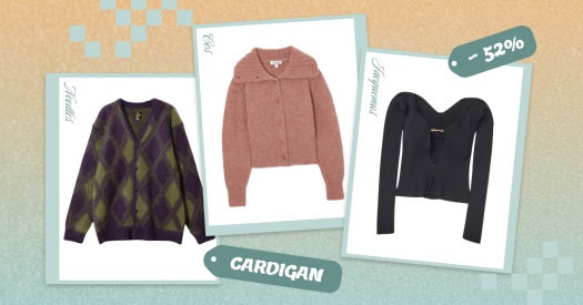 플레이 꼼데가르송 레드 하트 니트 가디건 블랙 Play Comme Des Garcons Kream