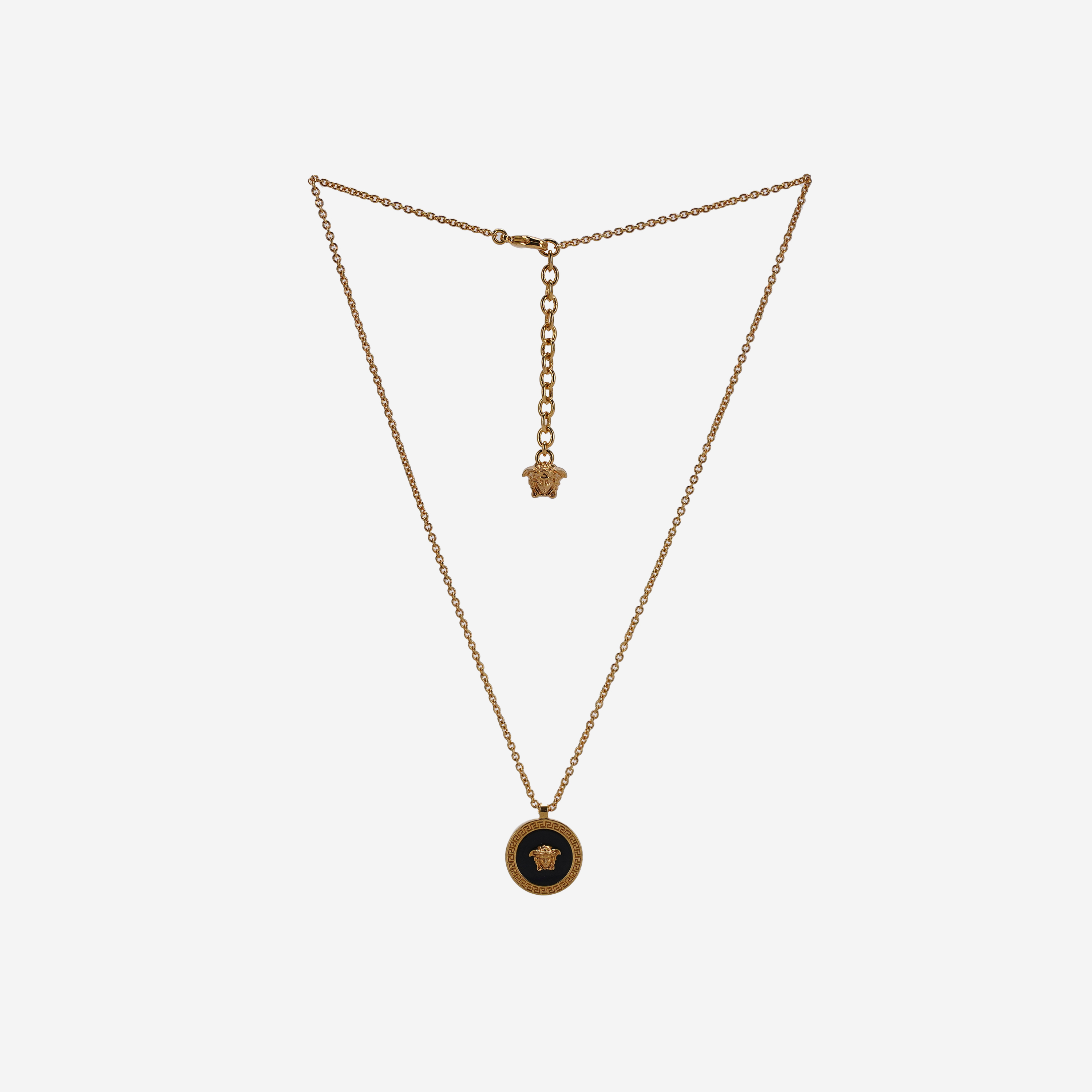 베르사체 에나멜 메두사 네클리스 블랙 골드 | KREAM