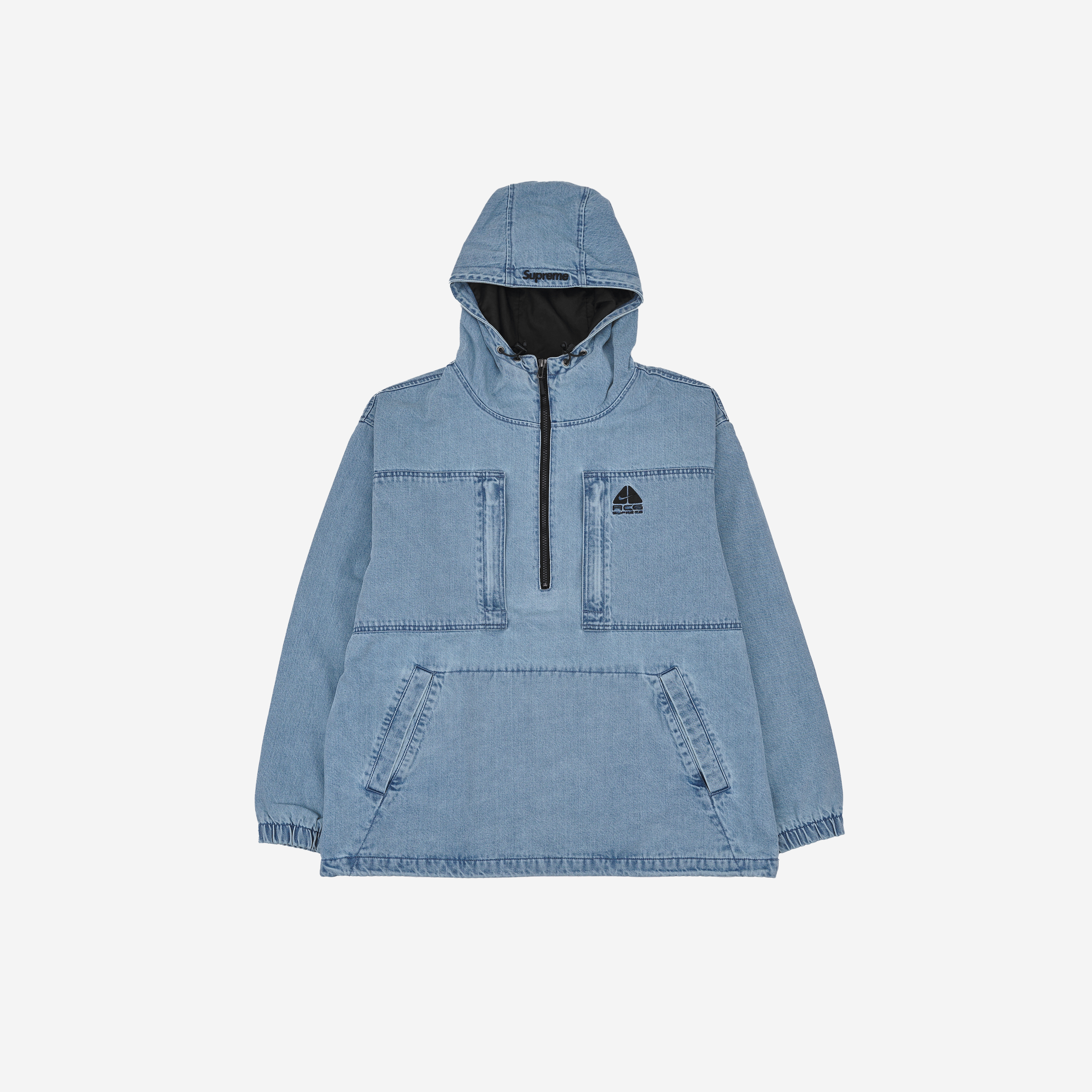 슈프림 x 나이키 ACG 데님 풀오버 워시드 블루 - 22FW | KREAM