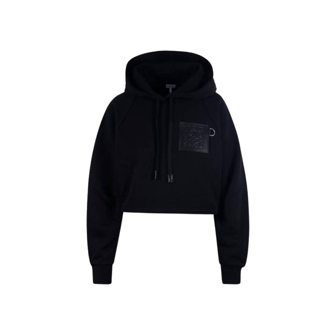 (W) 로에베 코튼 크롭 후드 블랙 | Loewe | KREAM