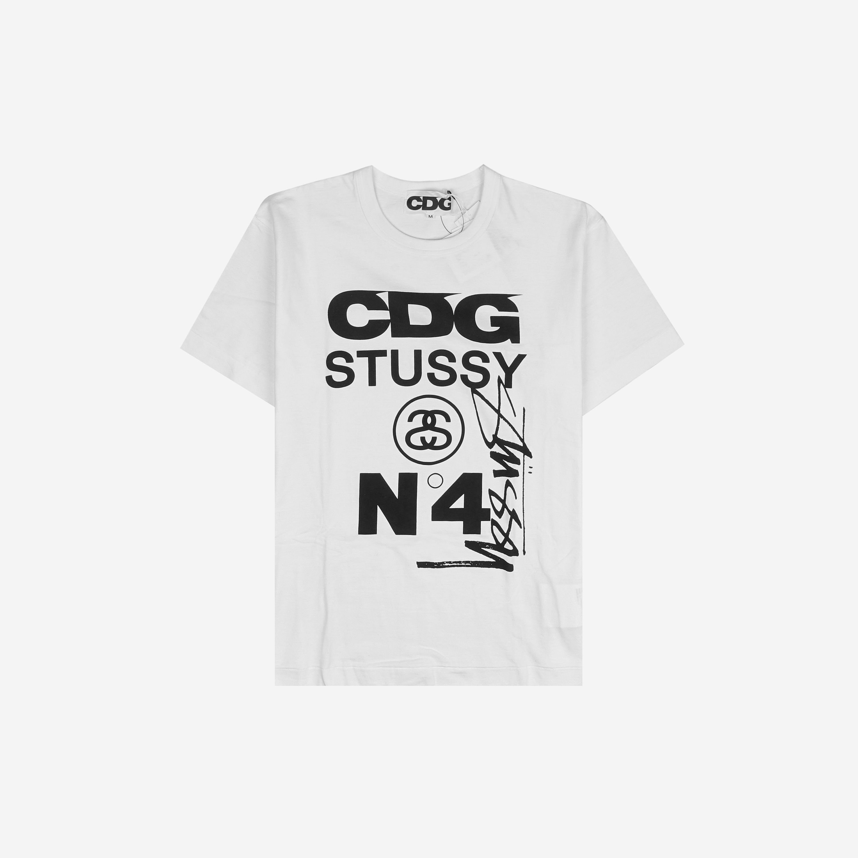 CDG x 스투시 티셔츠 화이트 | KREAM