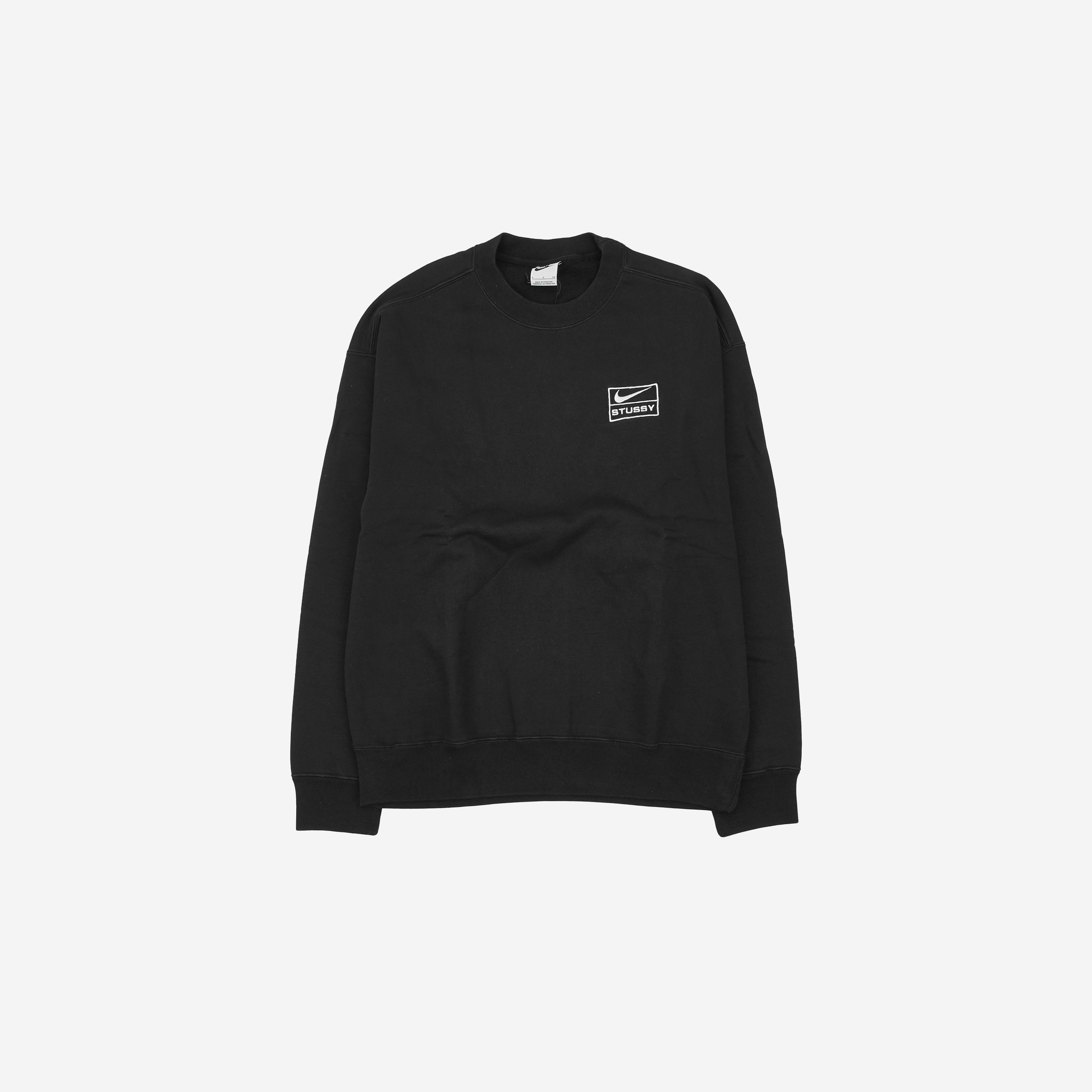 나이키 x 스투시 NRG 워시드 플리스 크루넥 블랙 (DO5310-010) | KREAM