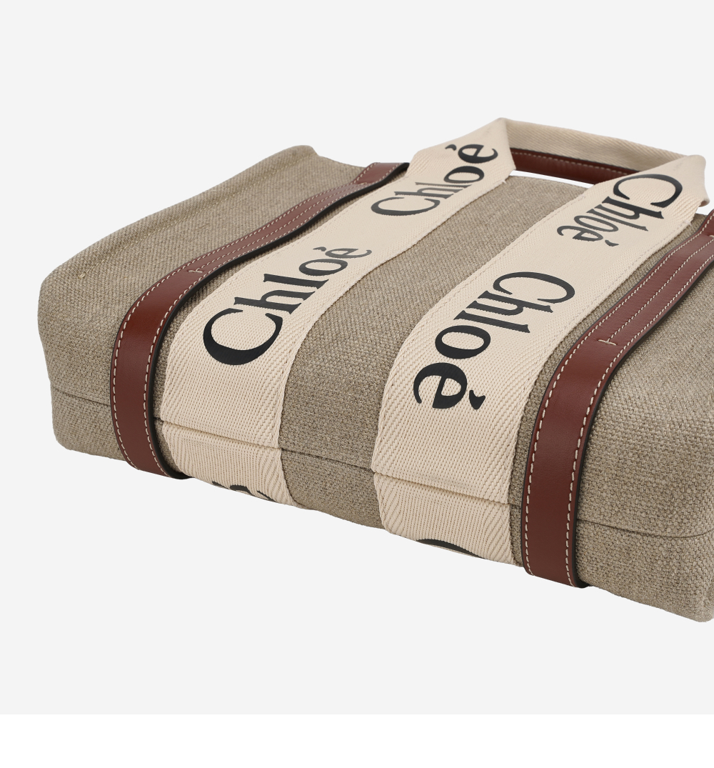끌로에 우디 스몰 토트백 화이트 브라운 | Chloe | KREAM