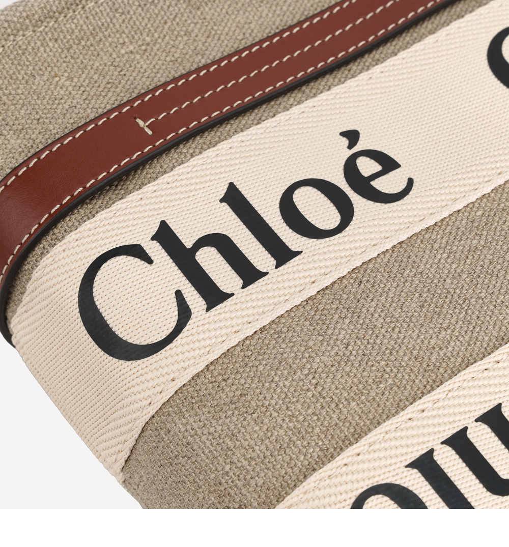끌로에 우디 스몰 토트백 화이트 브라운 | Chloe | KREAM
