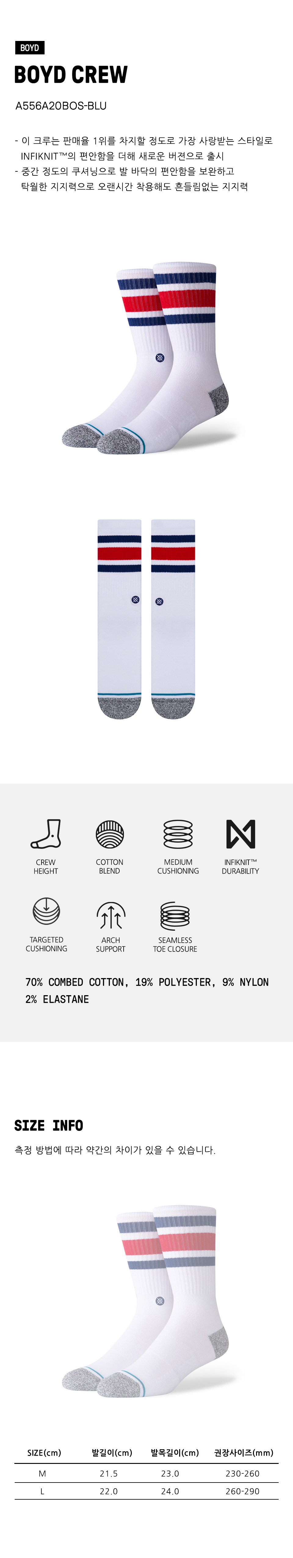 스탠스 보이드 크루 블루 | STANCE | KREAM