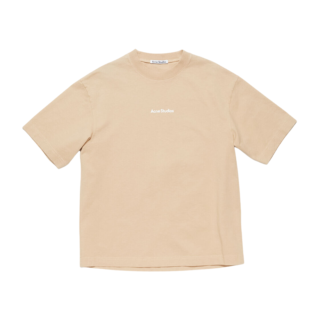 아크네 스튜디오 스탬프 로고 릴렉스드 핏 티셔츠 위트 베이지 | Acne Studios | KREAM