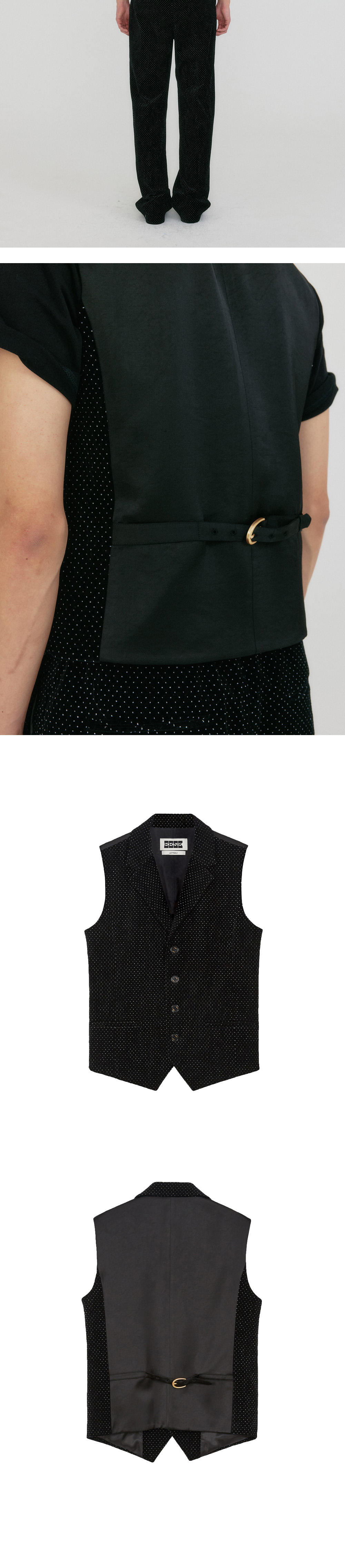 잉크 벨티드 베스트 블랙 | EENK | KREAM