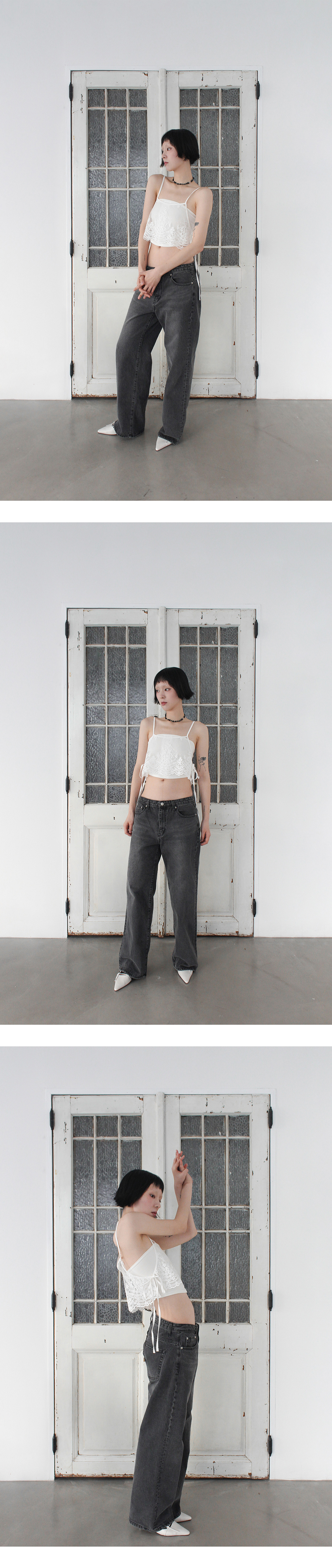 루바티 시퀸 레이스 뷔스티에 탑 화이트 | RUBATI | KREAM