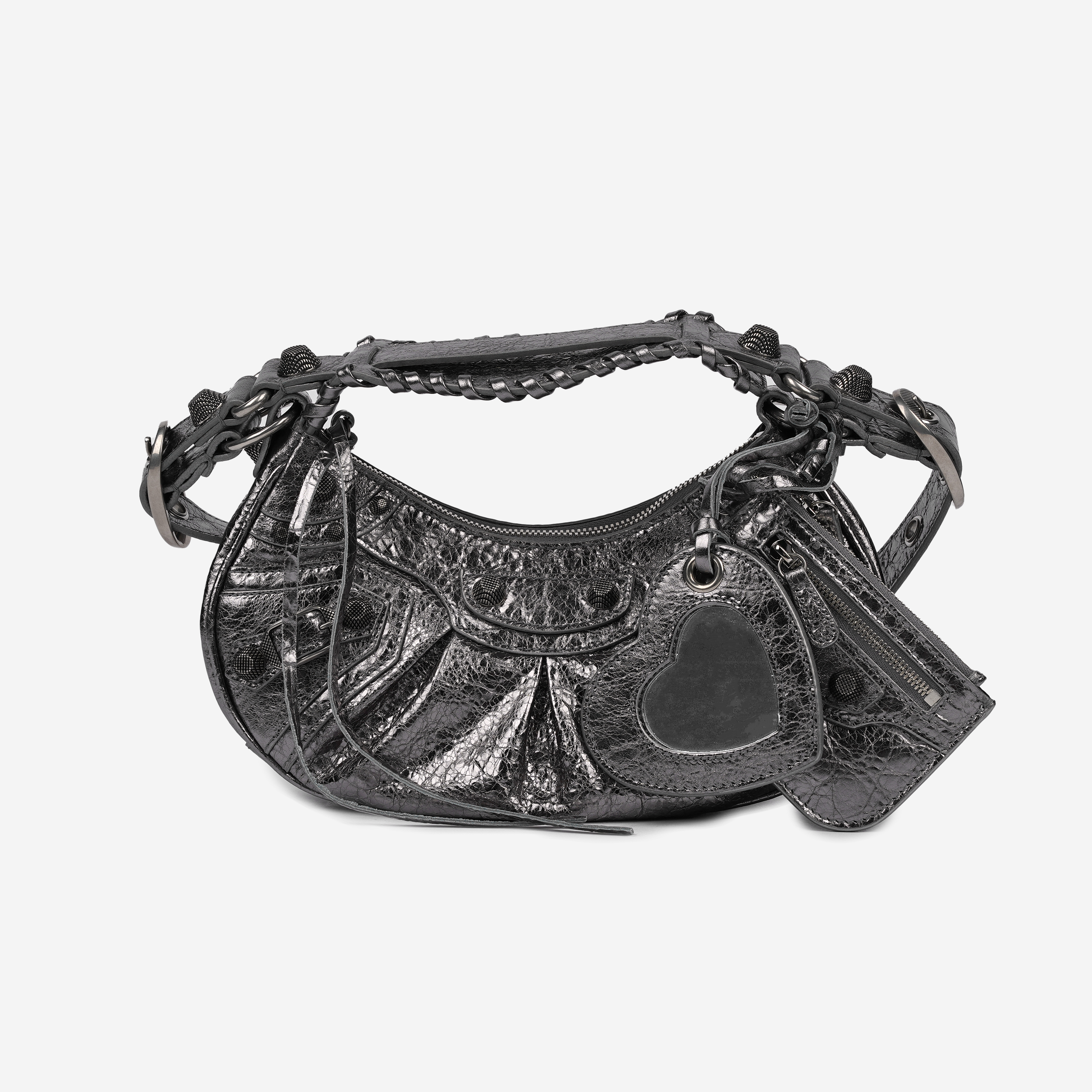 발렌시아가 르 카골 XS 숄더백 메탈라이즈드 실버 | KREAM