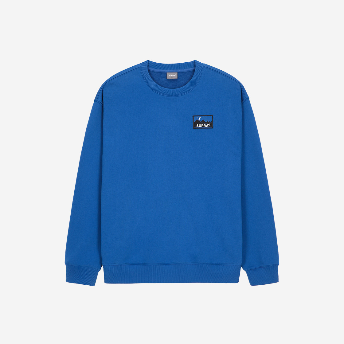 수프라 라벨 맨투맨 블루 | Supra | KREAM