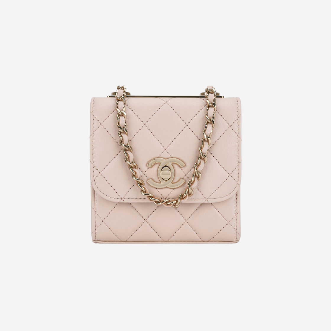 샤넬 체인 미니백 램스킨 & 골드 메탈 라이트 베이지 | Chanel | KREAM