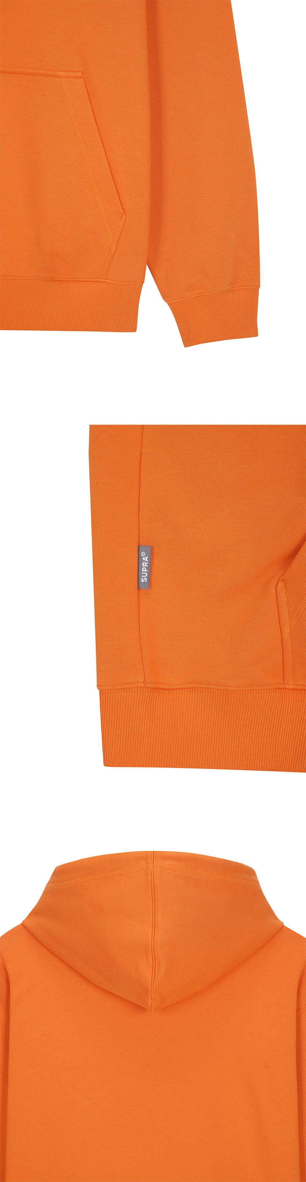 수프라 라벨 포인트 데일리 후드 오렌지 | Supra | KREAM