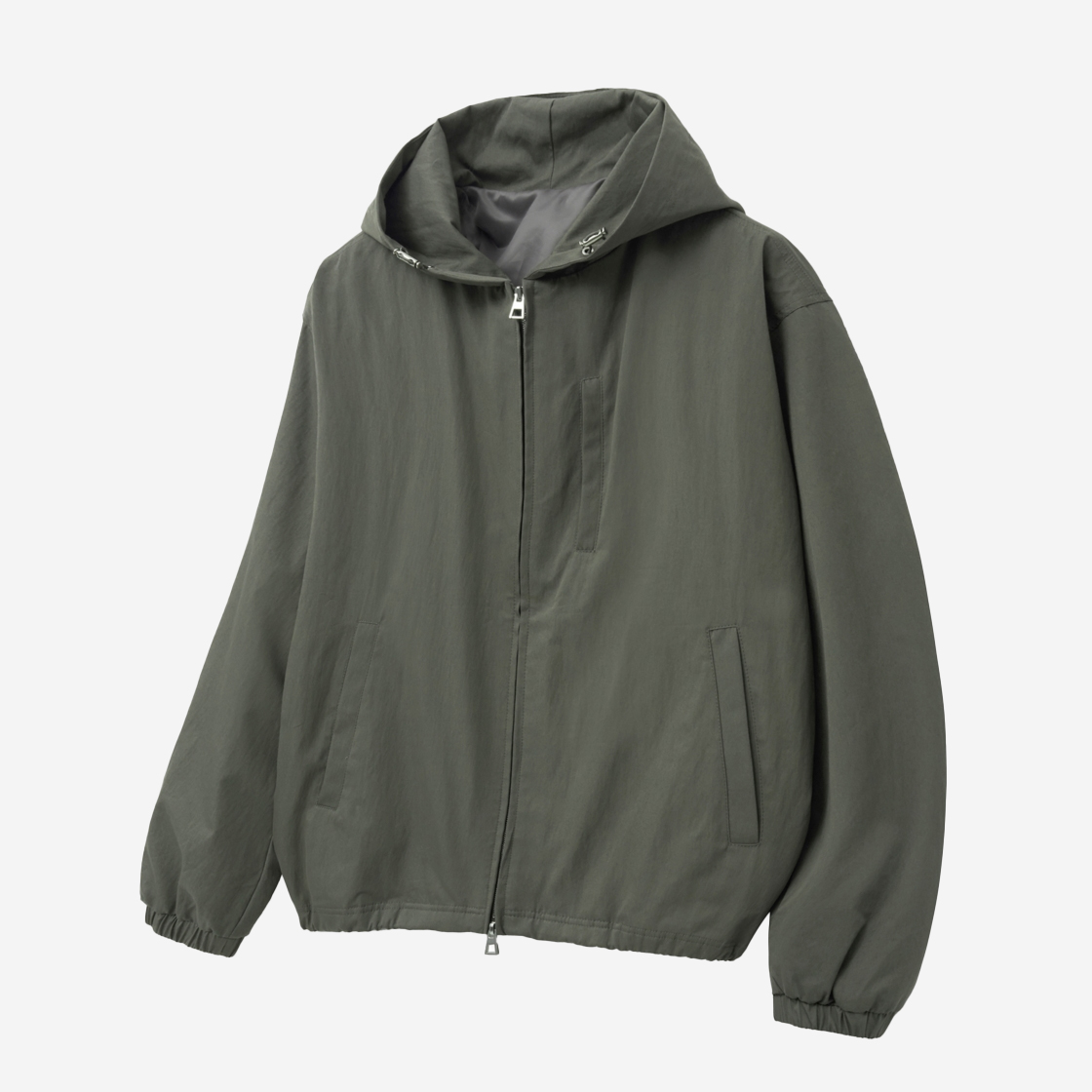 티엔지티 오버핏 후드집업 파카 올리브 | TNGT | KREAM