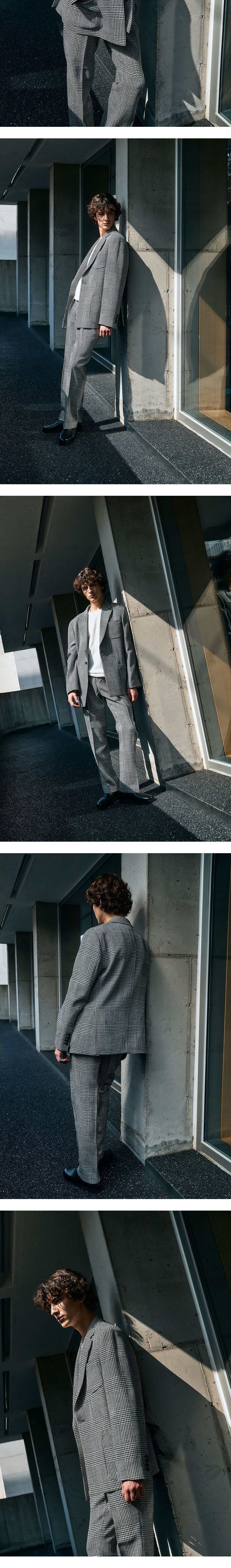 바이랑 체크 울 플리티드 트라우저 | BY RANG | KREAM