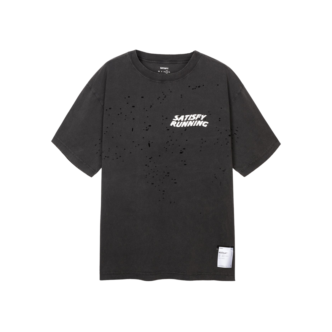 새티스파이 모스테크 티셔츠 에이즈드 블랙 | Satisfy | KREAM