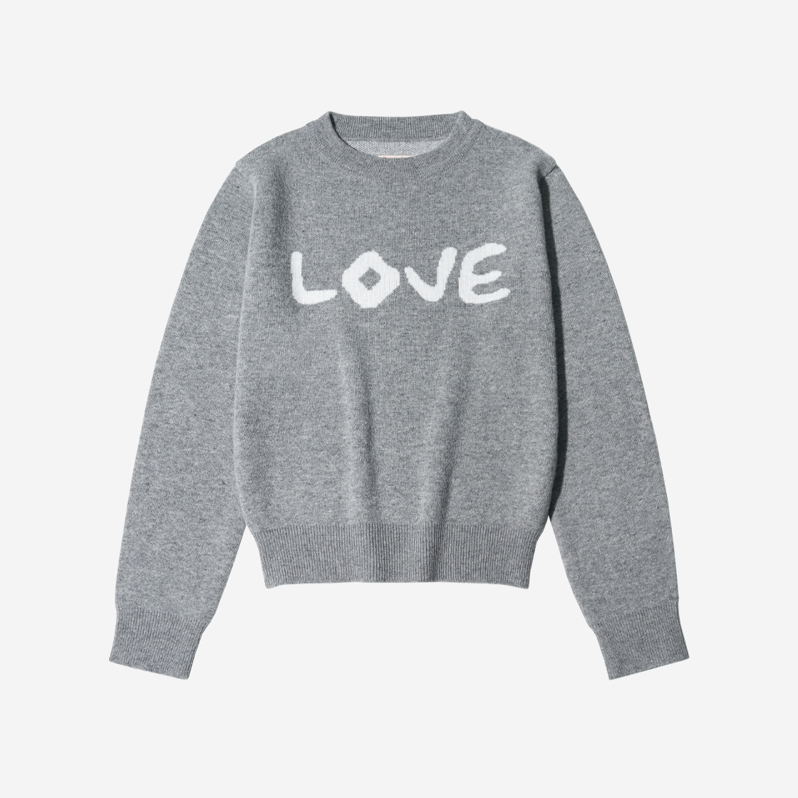 반원 아틀리에 KN4227 로렌 LOVE 라운드 니트 그레이 | Vanone Atelier | KREAM