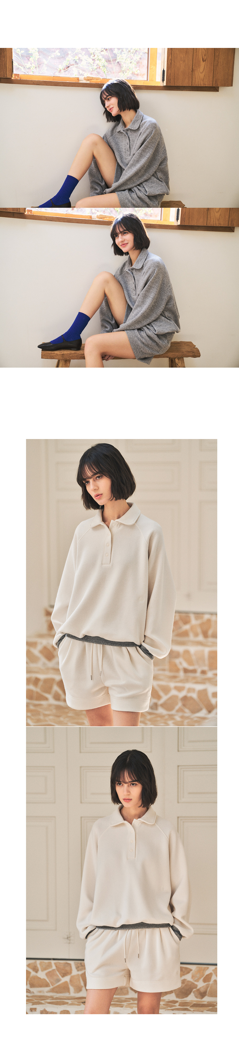 반원 아틀리에 P3186 하울 투턱 쇼츠 크림 | Vanone Atelier | KREAM