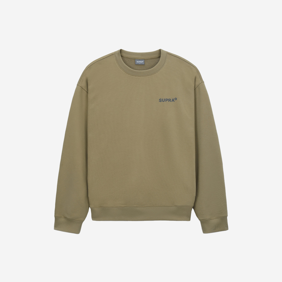 수프라 스프레이 그래픽 맨투맨 베이지 | Supra | KREAM