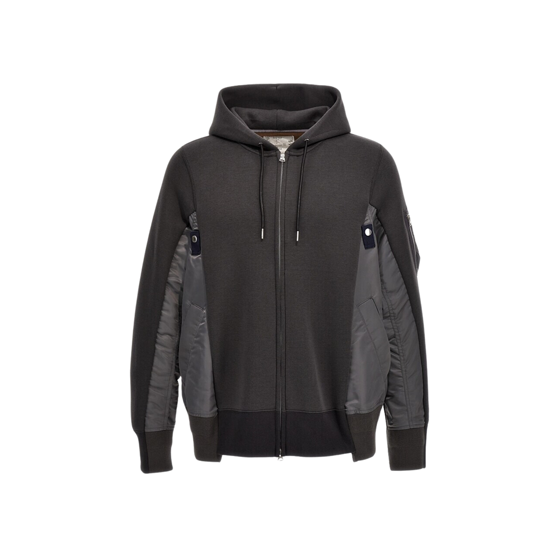 사카이 스폰지 스웨트 나일론 트윌 후드 그레이 | Sacai | KREAM