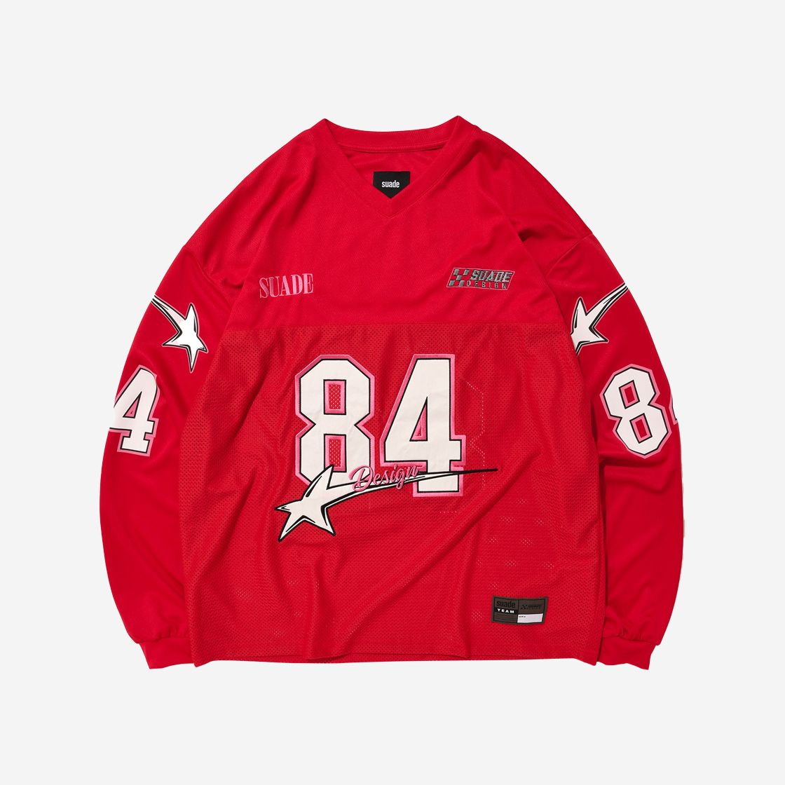 스웨이드 84 스타 레이싱 롱슬리브 레드 | Suade | KREAM