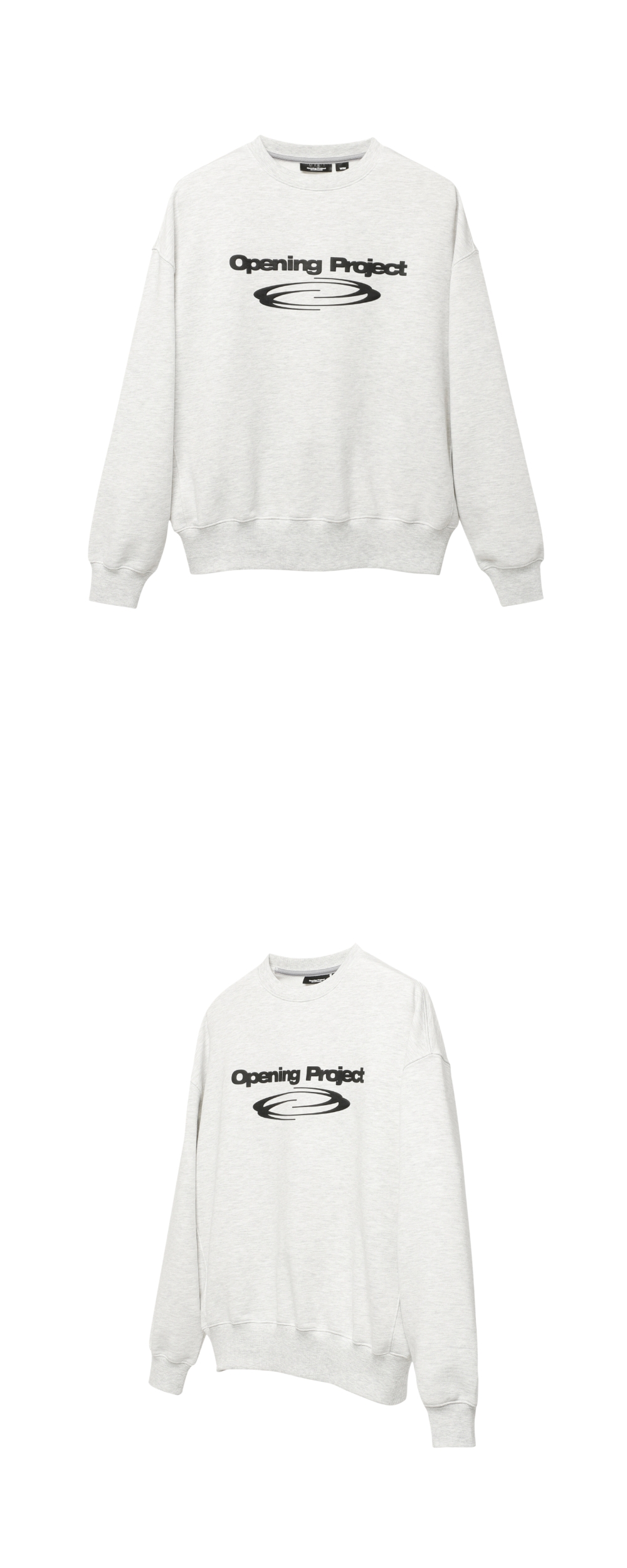 오프닝프로젝트 W 아이덴티티 스웨트셔츠 여성 그레이 | Opening Project | KREAM