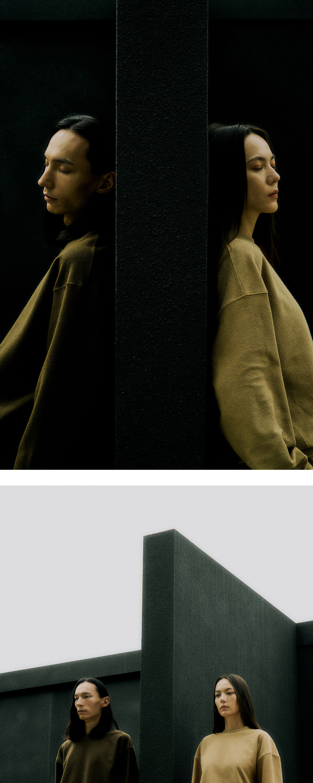 바이랑 리버스 코튼 저지 트랙 팬츠 카키 | BY RANG | KREAM