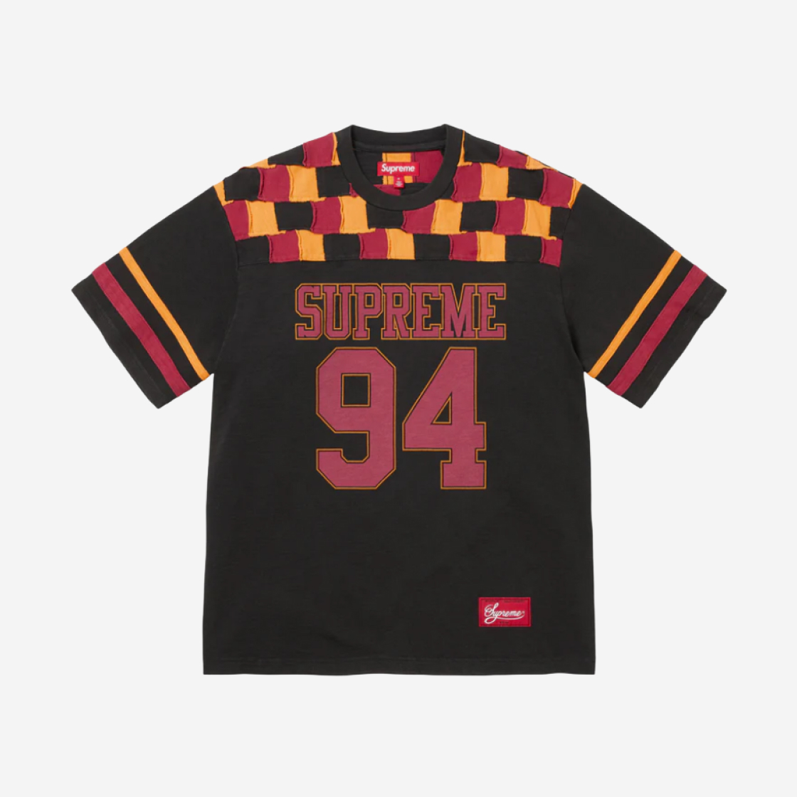 슈프림 패치워크 요크 풋볼 탑 블랙 - 24FW | Supreme | KREAM