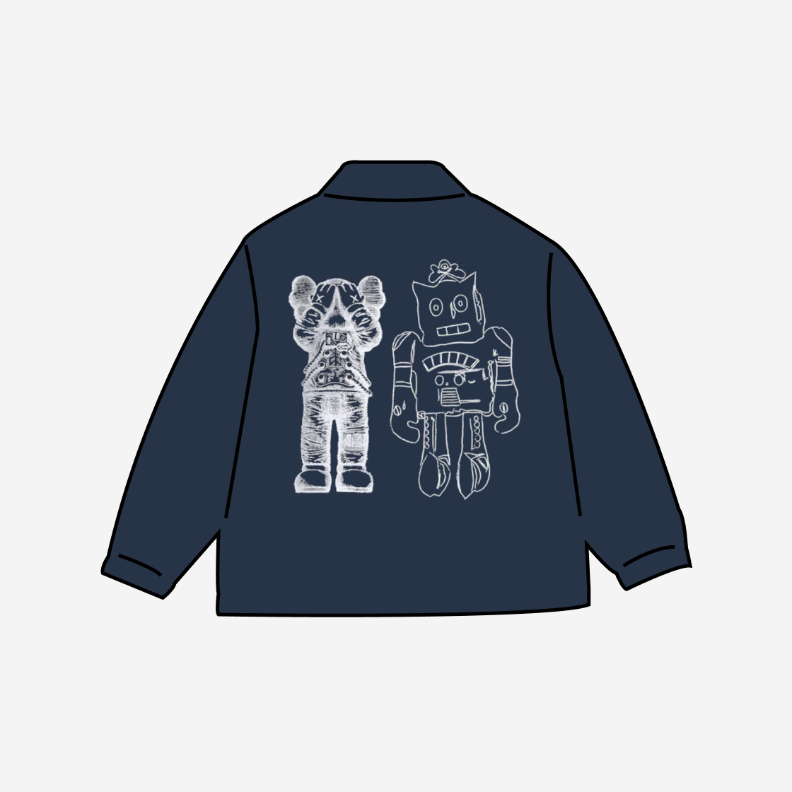 (키즈) 유니클로 UT x 카우스 x 워홀 코치 자켓 네이비 - KR | Uniqlo | KREAM