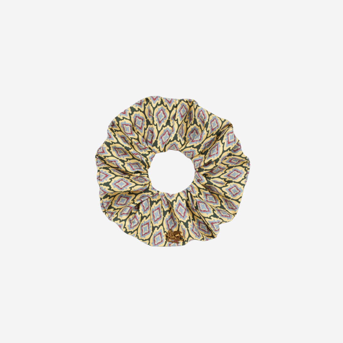 (W) 에트로 페가소 디테일 프린트 실크 헤어 타이 딥 그린 | Etro | KREAM