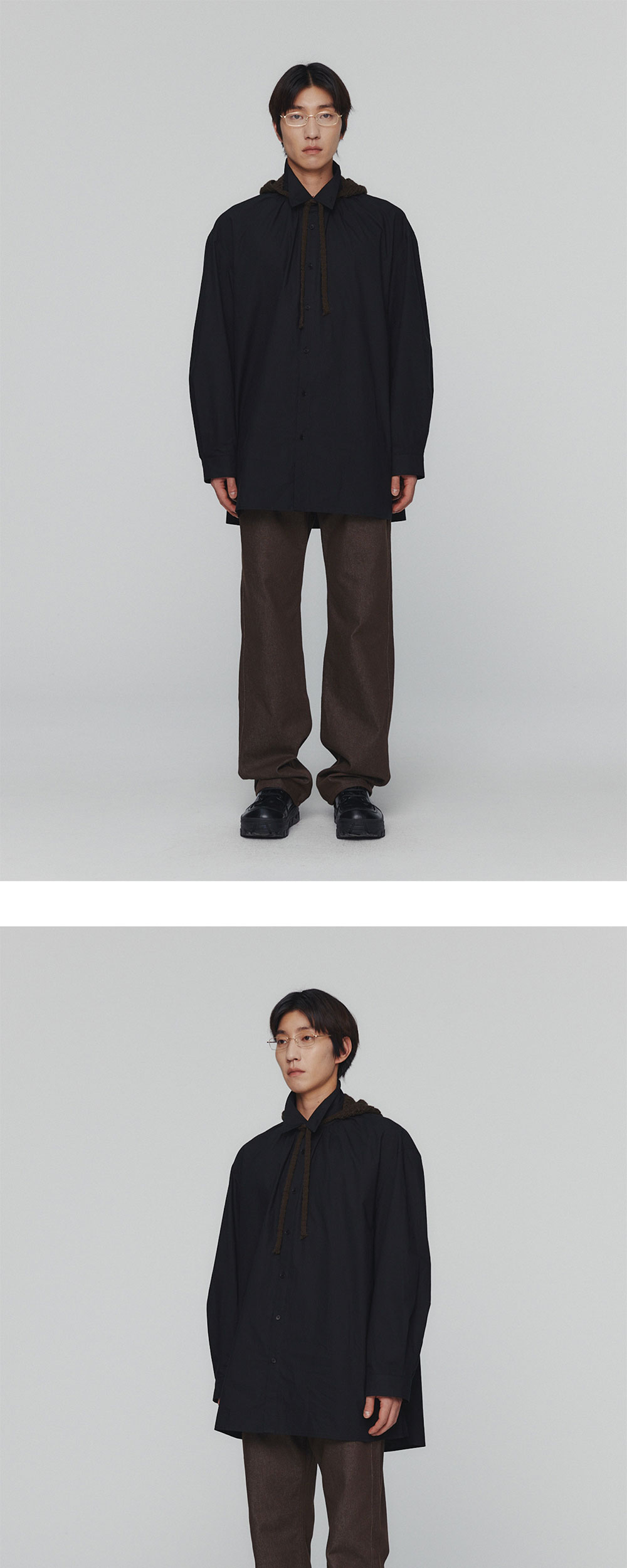 아모멘토 맨즈 컬러 스트레이트 핏 데님 브라운 - 24FW | AMOMENTO | KREAM