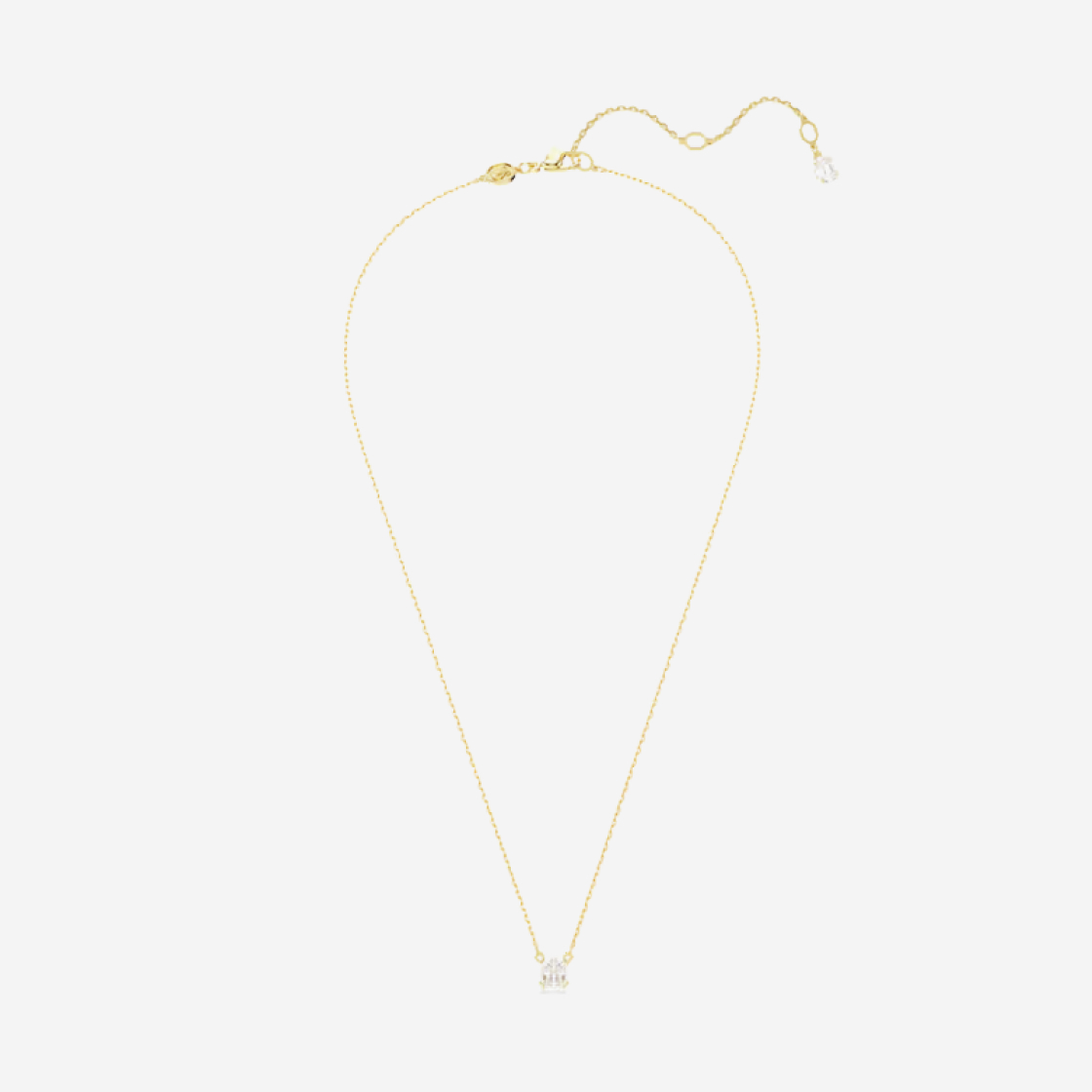 (W) 스와로브스키 스틸라 펜던트 스퀘어 컷 화이트 골드톤 플래팅 | Swarovski | KREAM